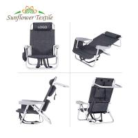 China Folding Lounge Beach Chair 65x57x83cm Aluminum Tube 600D Oxford Cloth Plastic Handrail for sale