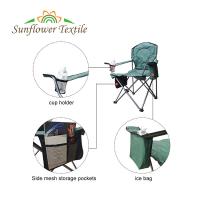 China Luxury Folding Camping Chair with Cooler Bag 150kg Capacity 52x52x98cm for sale