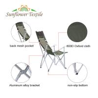 China Foldable Aluminum Camping Chair 55x72x101cm Heavy Duty Outdoor Portable Picnic Recliner for sale