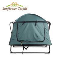 China Army Green Oxford Double Cabin Camping Tent with Bed 210x120x120cm Quick Setup for sale