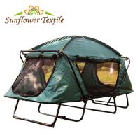 China Army Green Oxford Double Cabin Camping Tent with Bed 210x120x120cm Quick Setup for sale