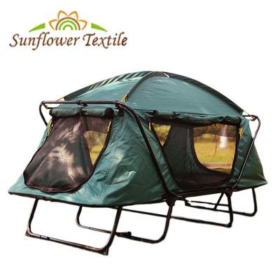 China Army Green Oxford Double Cabin Camping Tent with Bed 210x120x120cm Quick Setup for sale