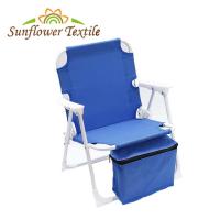 China Oversized Blue Foldable Fishing Chair Steel Frame Oxford Fabric 300lb Capacity for sale