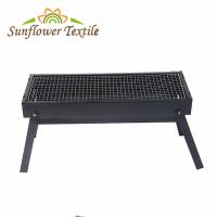 China Cold Rolled Iron Portable Folding Charcoal Barbecue Grill 60x22.5x33cm Custom Color Camping Cookware for sale
