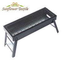 China Cold Rolled Iron Portable Folding Charcoal Barbecue Grill 60x22.5x33cm Custom Color Camping Cookware for sale