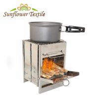 China 21x15x15cm Folding Portable Camping Cookware Mini Barbecue Charcoal Grill for sale