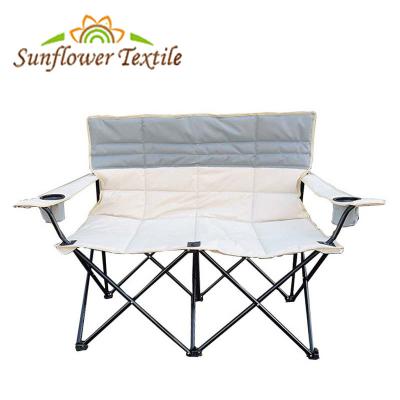 China 110x57x87cm 600D Polyester Fabric Double Camping Chair Outdoor Folding Chair 120-150kg Capacity for sale