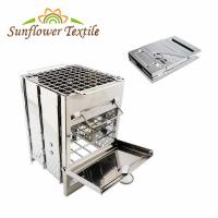 China Stainless Steel Folding Barbecue Charcoal Grill Portable Camping 21x15x15cm for sale