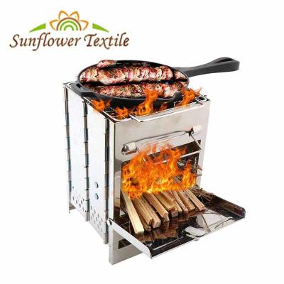 China Stainless Steel Folding Barbecue Charcoal Grill Portable Camping 21x15x15cm for sale