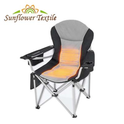 China Heated Folding Camping Chair 97x47cm Oxford Cloth Grey 160kg Capacity for sale