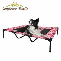 China 61x46x18cm Oxford Fabric Elevated Dog Bed with 22mm Steel Pipe Orthopedic Pet Cot for sale