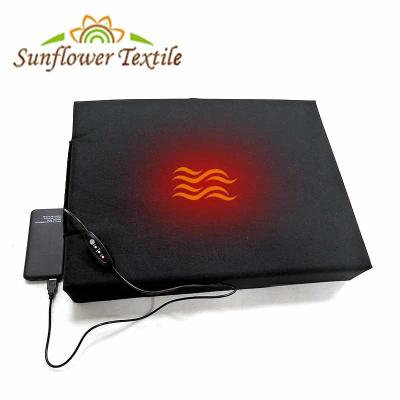 China Heated Stadium Seat Cushion Waterproof Memory Foam 50x38x8cm 3 Heat Settings USB for sale