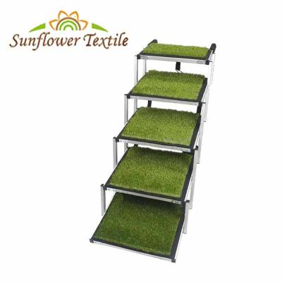 China Folding Aluminum Dog Stairs 5 Step Portable Pet Ladder 200 lbs Capacity Non-Slip Surface for sale