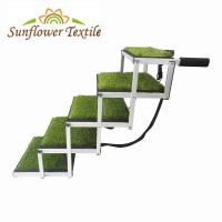 China Folding Aluminum Dog Stairs 5 Step Portable Pet Ladder 200 lbs Capacity Non-Slip Surface for sale