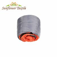 China Orange Foldable Sleeping Bed 210 T Grid Cloth Pongee Fabric Outdoor for sale