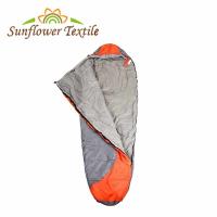 China Orange Foldable Sleeping Bed 210 T Grid Cloth Pongee Fabric Outdoor for sale