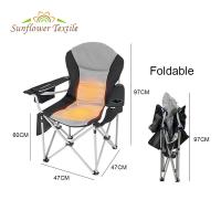 China Oxford Cloth Heated Folding Camping Chair 160kg Capacity Graphene 3 Temperature Settings for sale