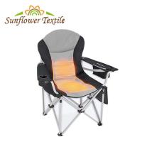 China Oxford Cloth Heated Folding Camping Chair 160kg Capacity Graphene 3 Temperature Settings for sale