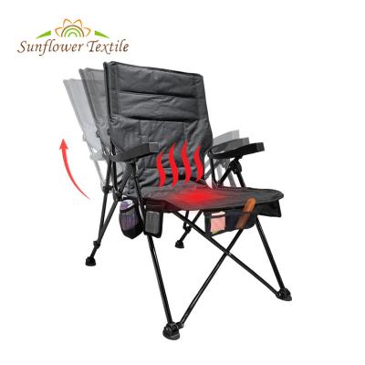 China Heated Folding Camping Chair 600D Waterproof Oxford Cloth 58x89x100cm Outdoor Fishing Beach for sale