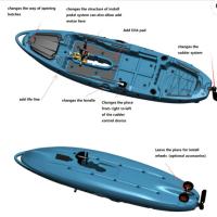 China Custom LLDPE Rotary Molded Kayaks - 3.5m Diameter Capacity, 1.5 Ton Weight Limit for Water Sports Equipment for sale