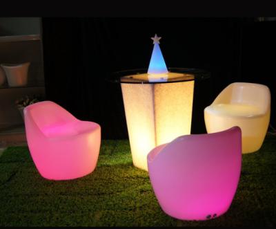 China Custom LED Roto Molded Outdoor Plastic Beach Chair with Remote Lighting 100W for sale