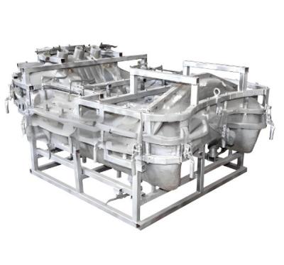 China Silver Aluminum Rotomolding Tooling Parts with Custom Rotation Shape and Polished Finish - 3.5m Diameter Capacity for sale