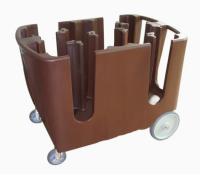 China Custom Rotational Molding Dish Cart with Chemical Resistance 5 Inch Casters for sale