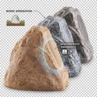 China UV Resistant Rotomolded Outdoor Speaker Bionic Rock Shape Weatherproof Garden Audio Enclosure Custom Color LLDPE for sale