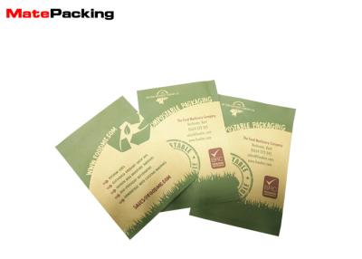 China 100% Biodegradable Kraft Paper Food Bags 0.12mm Thickness For Coffee / Snack for sale