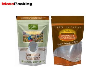 China Transparent Window Front Foil Stand Up Pouches UV Printing Customized Design for sale