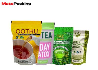 China Zipper Custom Stand Up Pouches , Tea Packaging High Barrier Pouches for sale