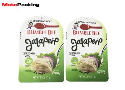 China Gravure Printing Meat Retort Pouch Bag With Spoon Support 135 Celsius Degree for sale