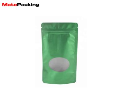 China Matte Stand Up Custom Tobacco Pouch , Raw Leaf Tobacco Bag Pouch With Window for sale