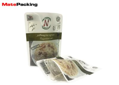 China Clear Front Transparent Stand Up Pouches High Temperature Gravure Printing 200g for sale
