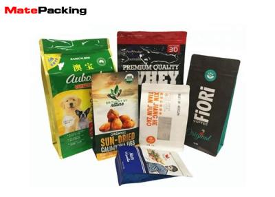 China Square Bottom Food Grade Foil Stand Up Pouches Plastic Bag Custom Printing for sale