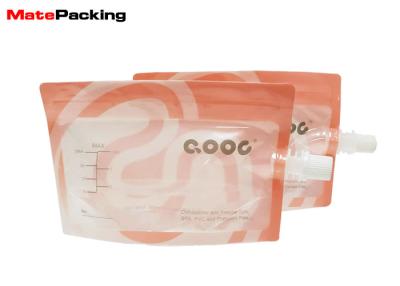 China Baby Food Ziplock Top Clear Plastic Pouches Measure Scale Printing 200ml for sale