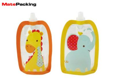 China BPA Free Spout Pouch Refillable Baby Food Squeeze Pouch With Spout Special Shape for sale