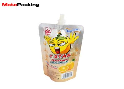 China Fruit Juice Packaging Spout Pouch Strong Sealing Strength Reusable Standing Up Type for sale