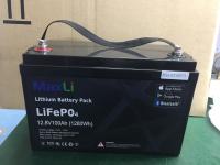 China 12.8V 100 Amper Hour Solar Lithium Battery with LCD/Bluetooth/Heating Functions for sale