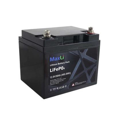 China 12.8V 36Ah ABS Enclosure Lithium Battery Pack 2000 Cycles M5 Terminal Type for sale