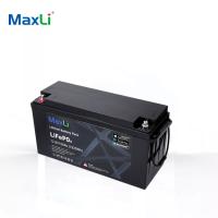 China MaxLi 12V 150Ah Lithium Ion Storage Battery M8 Terminal Pure ABS Enclosure IP56 for sale