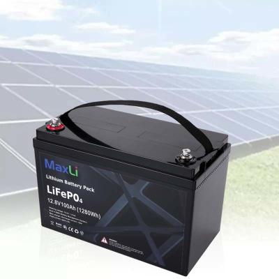China Customized 12V Lifepo4 Battery 12V 100Ah RV Solar Lithium Battery Pack With BT for sale