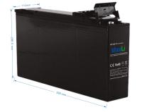 China MaxLi Slimmed 12V 100Ah lithium LiFePO4 battery bluetooth lithium battery 395x110x286.5mm for Marine for sale