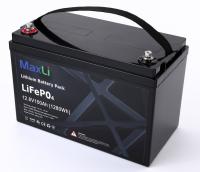 China MaxLi 12V 100Ah Lithium battery LiFePO4 battery with smart BMS bluetooth App for marine/solar energy OEM ODM for sale