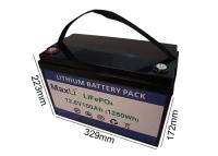 China IP56 3000 Cycles 12.8V 100Ah Solar Lifepo4 Battery 1280Wh for sale