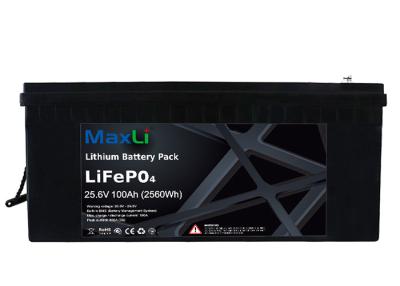 China BMS 24V 100Ah Golf LiFePO4 Lithium Batteries Lead Acid for sale