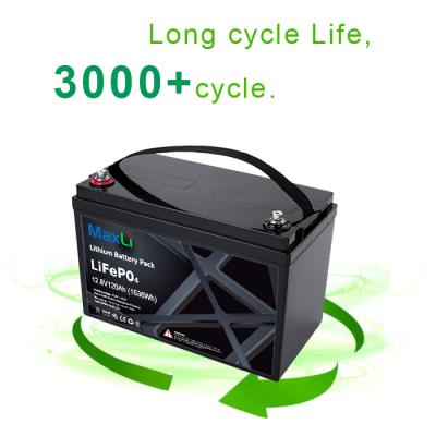 China IP65 1530Wh 12 Volt 120Ah Lithium Ion Battery For  Solar System for sale