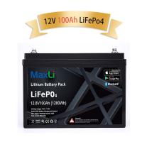 China Rechargeable Lithium 12V 100Ah LiFePO4 Marine Battery Bluetooth for sale