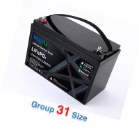 China Bluetooth 100Ah 12V Lithium Battery IP65 LiFePO4 Marine Battery for sale
