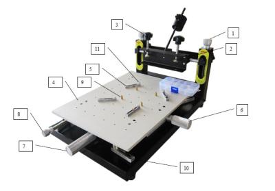 China High Precision Manual Solder Paste Printer Machine 400x300mm PCB Stencil Printer for sale